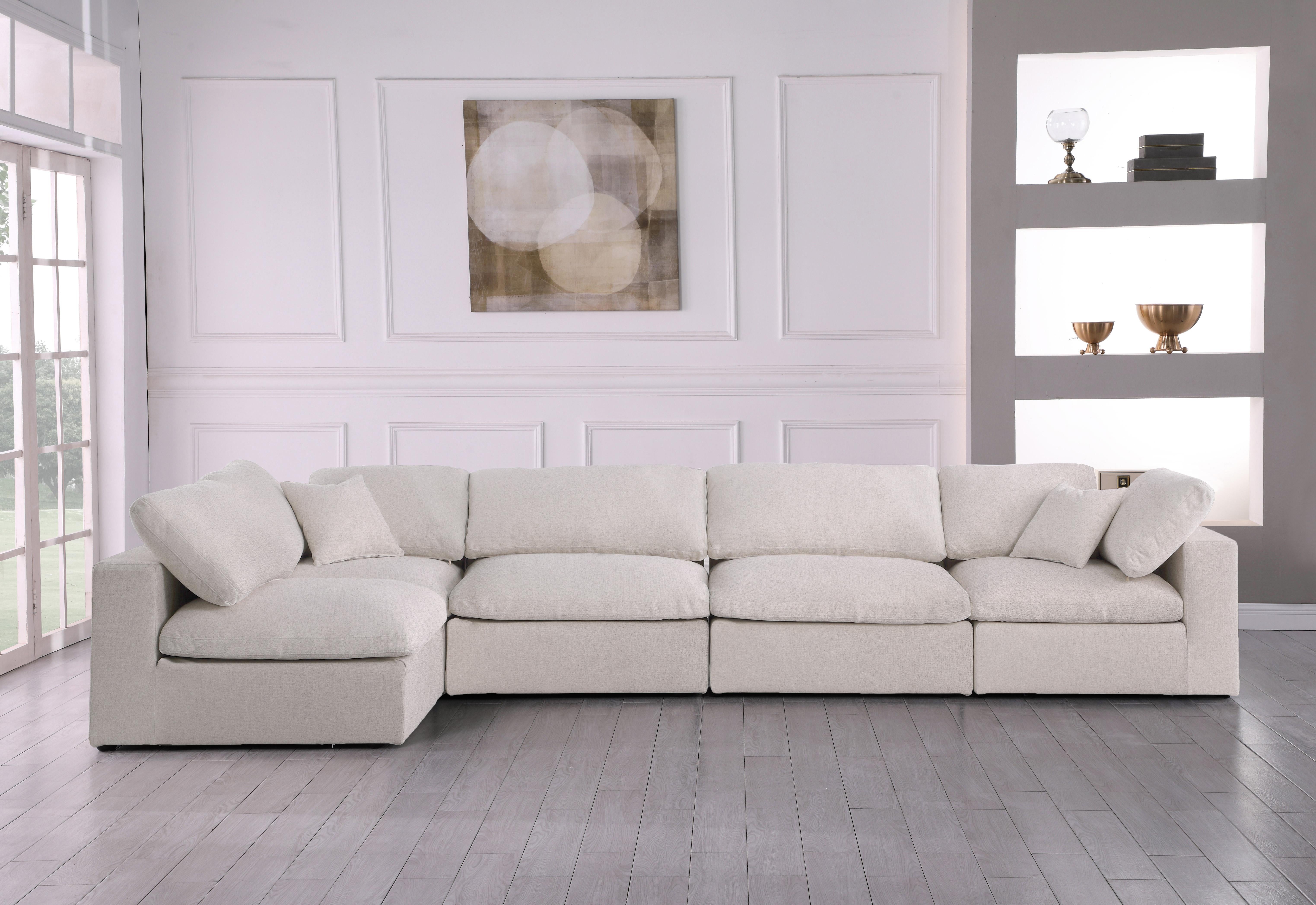 Serene linen down filled cloud modular sectional store